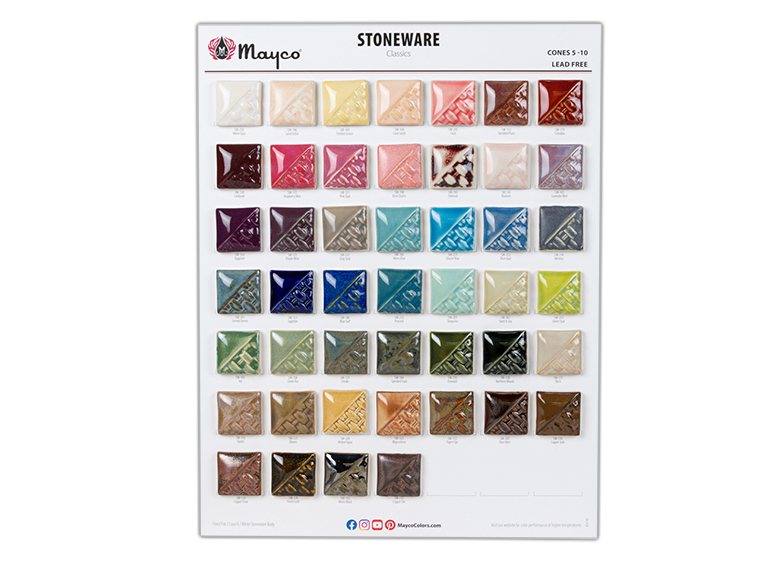 Home Mayco Stoneware Chip Chart